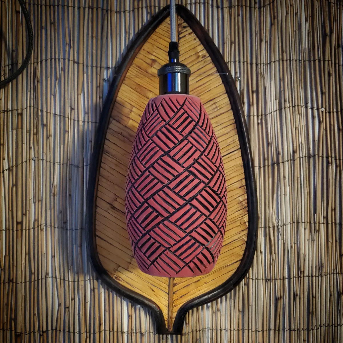 Matte Red Hatch Pendant – Taboo Relics
