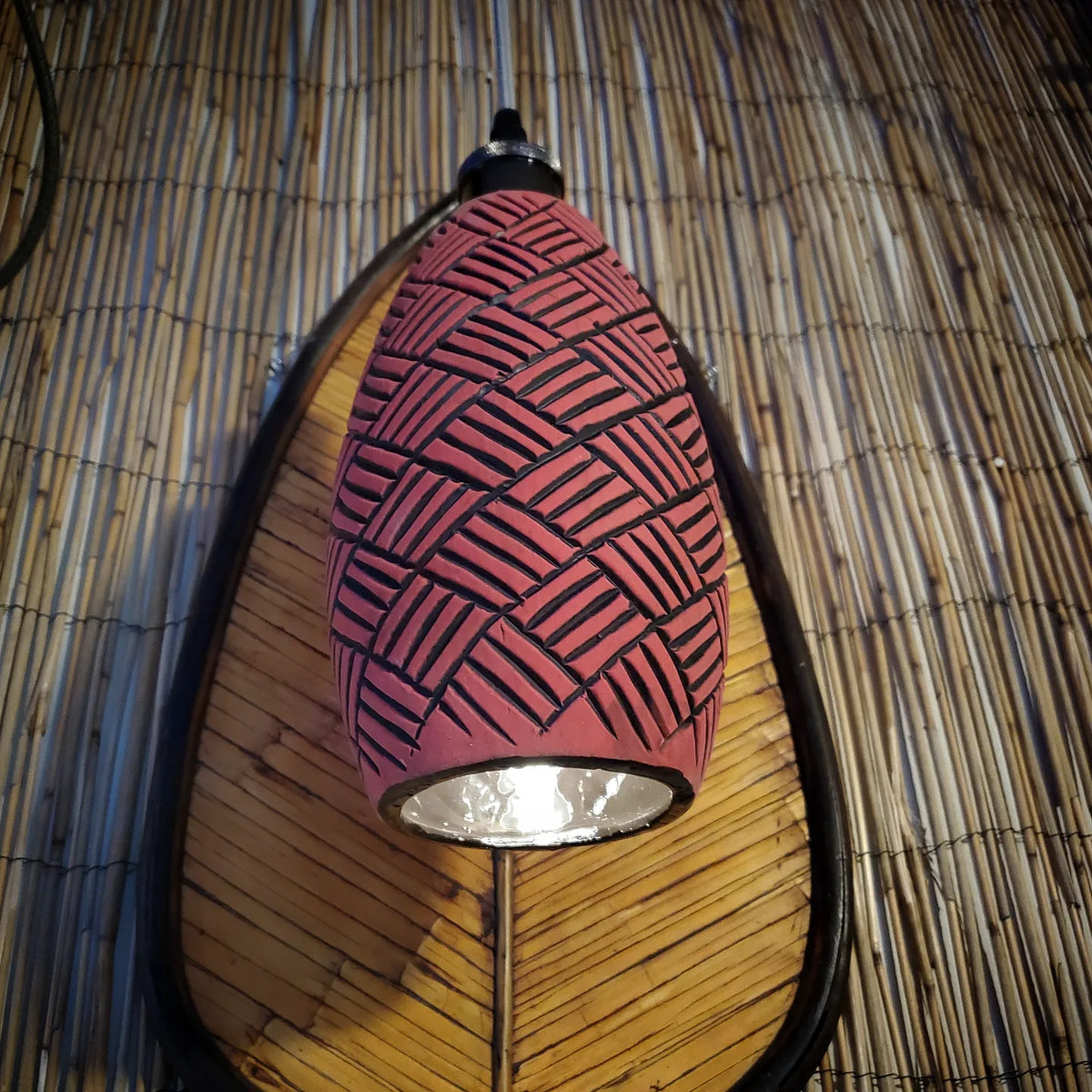 Matte Red Hatch Pendant – Taboo Relics